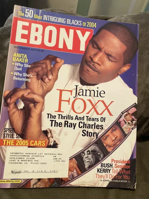 VINTAGE EBONY MAGAZINE Nov 2004 Jamie Fox, Ray Charles, Anita Baker ... VINTAGE EBONY MAGAZINE Nov 2004 Jamie Fox, Ray Charles, Anita Baker ...