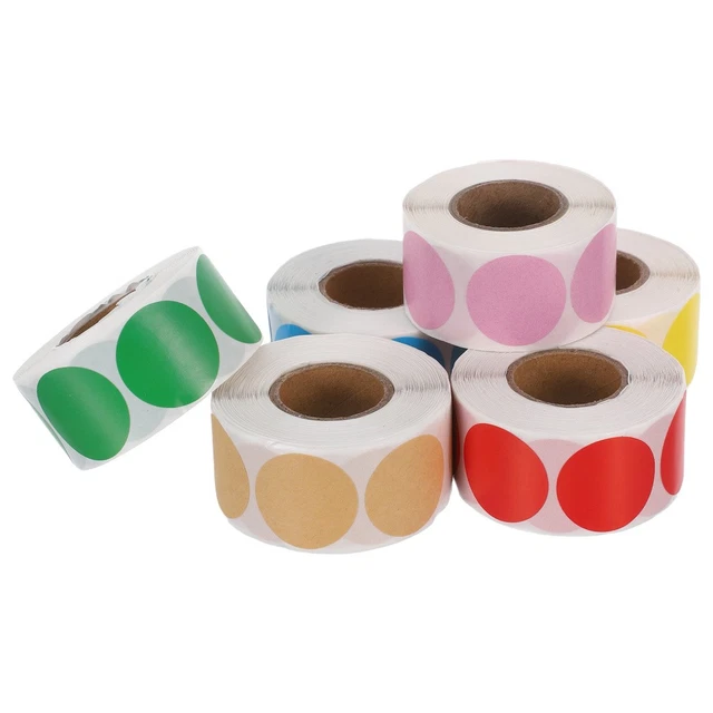 6 ROLLS JAM Jar Labels Round Sticky Chutney Canning Stickers Coding £18 ...