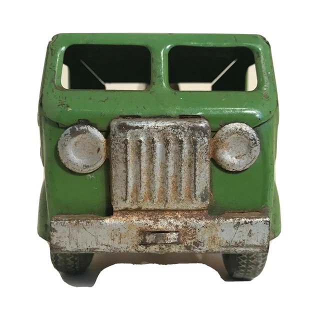 METTOY CRANE LORRY TRUCK 3196 Working Tin Toy with Key Vintage English ...