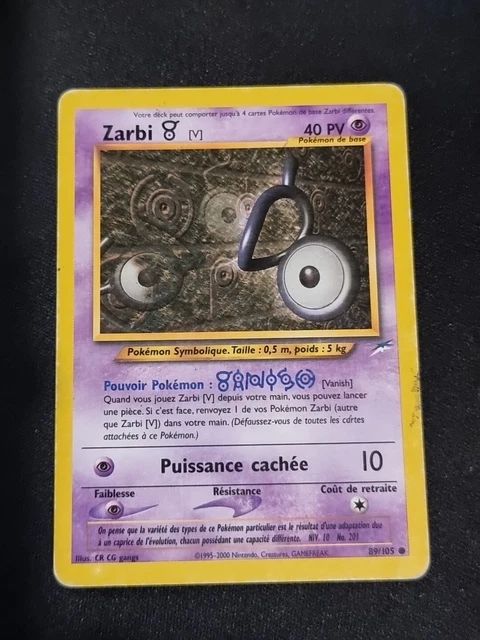 CARTE POKÉMON - Zarbi 89/105 - Wizard - Neo Destiny - FR LP EUR 2,00 ...
