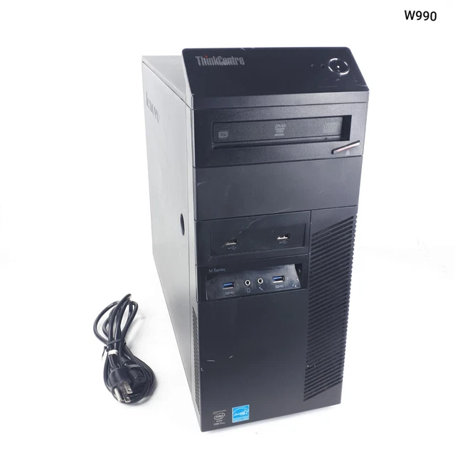 LENOVO THINKCENTRE M93P Desktop i7-4770 8GB Ram 500GB HDD No OS Boots ...