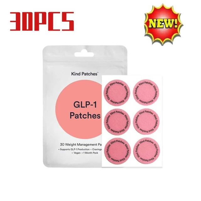 KIND PATCHES GLP-1 Weightless Patches - Cravings Support 30Vegan Patche ...