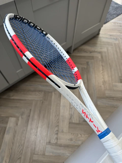 NUOVO STRUNG 2024 Babolat Pure Strike 98 V4 16x19 impugnatura taglia 3 ...