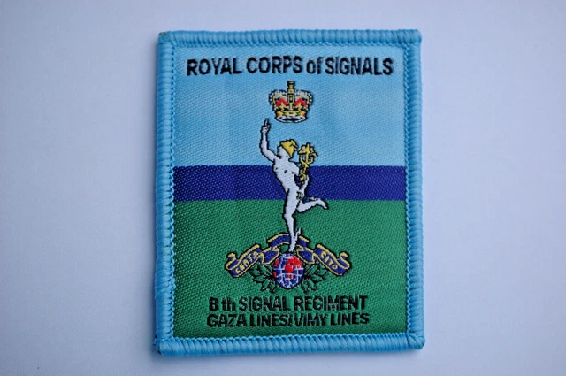 BRITISH ARMY - 8th Signal Regiment -Gaza / Vimy Lines - Sew on Patch ...