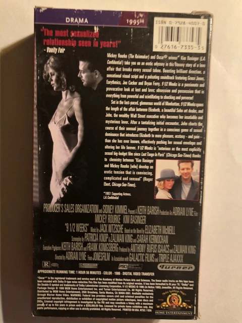 9 1/2 WEEKS Mickey Rourke, Kim Basinger Vhs Contemporary Classics £9.43 ...