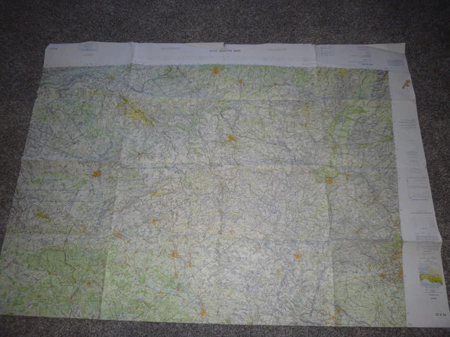 1966 AUSTRIA CZECHOSLOVAKIA USAF Pilotage Chart Map 2nd ed St.Louis PC ...