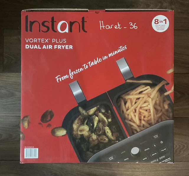 INSTANT VORTEX PLUS Dual Basket Air Fryer, 7.6L 6 In 1 Multifunctional ...