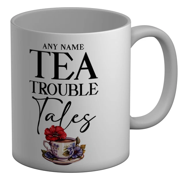 PERSONALISED GRANDMA TEA Trouble & Tales Mug 11oz Cup Gift White £8.99 ...