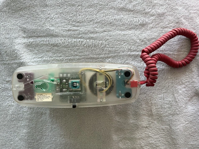 VINTAGE FUN PHONE Landline Telephone, "Metrolight" Clear/Transparent ...