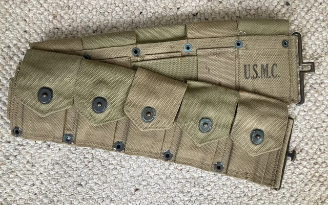 WW2 USMC MARINE US M1 Garand Cartridge Belt Boyt 1943 Original EUR 321 ...