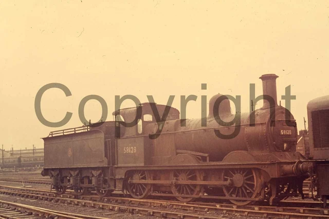 ORIGINAL 35MM COLOUR slide of BR Steam ex LMS 2F 0-6-0 58128 Coalville ...