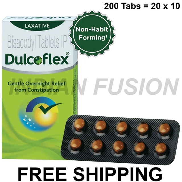 20X10 = 200 Dulcoflex Dulcoflax Laxatif Comprimés 5mg Bisacodyl ...