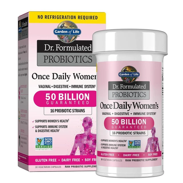 GARDEN OF LIFE Women's Daily Care Probiotic Capsules 50 Billion CFU 30 ...