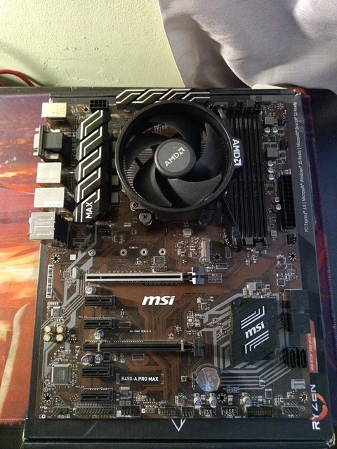 MSI B450M-A PRO MAX AM4, AMD Motherboard & Ryzen5 With Cooler £95.00 ...