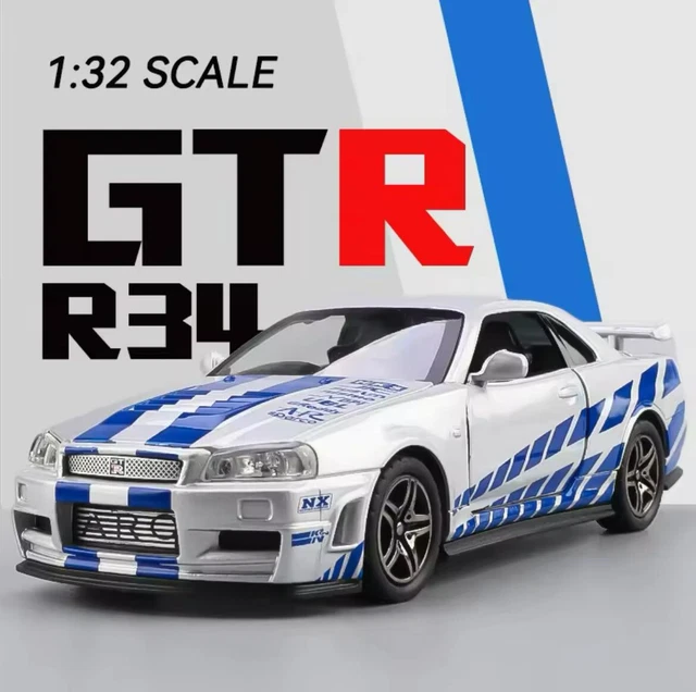 NISSAN SKYLINE GTR R34 Modell, 1:32 - perfekt für liebhaber der JDM Carculture EUR 34,34 ...