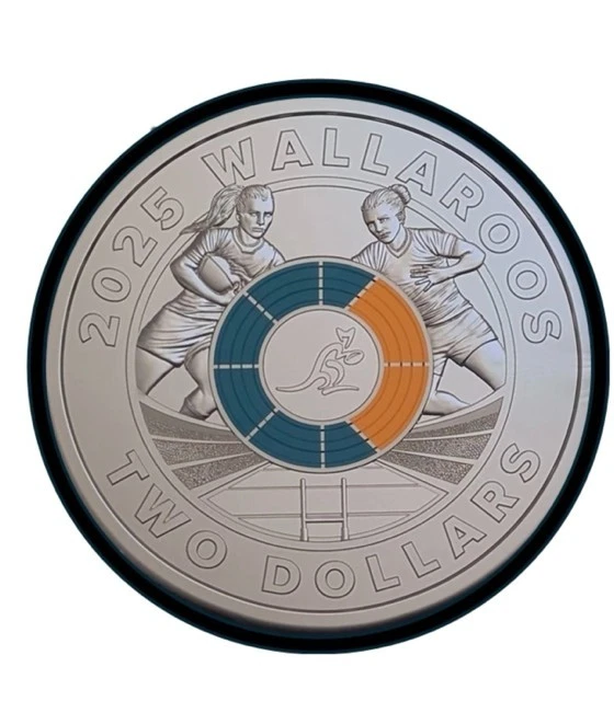 2025 WALLABIES/WALLAROOS $2 coins - NEW for 2025 TWO COIN - Two Dollars ...