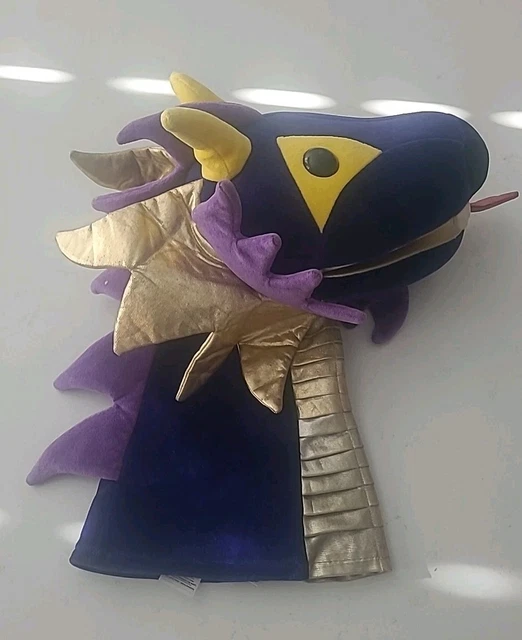 VINTAGE 1998 MANHATTAN Toy Zog Zylon Dragon Puppet Plush Purple Silver ...