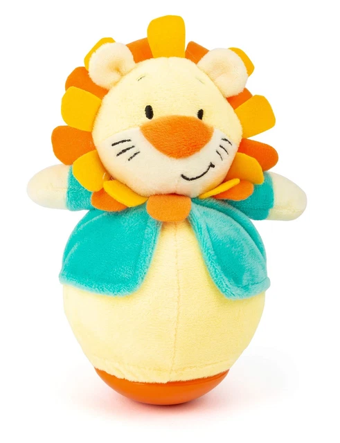 SMALL FOOT 11426 Roly-Poly Lion, a Fun Stand-up Plush Animal for ...