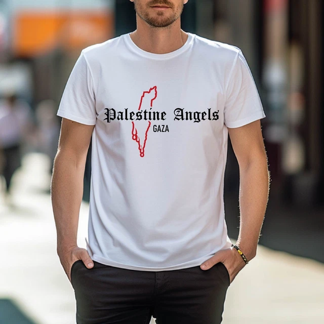 FREE PALESTINE MENS T-Shirt Palestine Angels Tee Save Gaza T Shirt ...