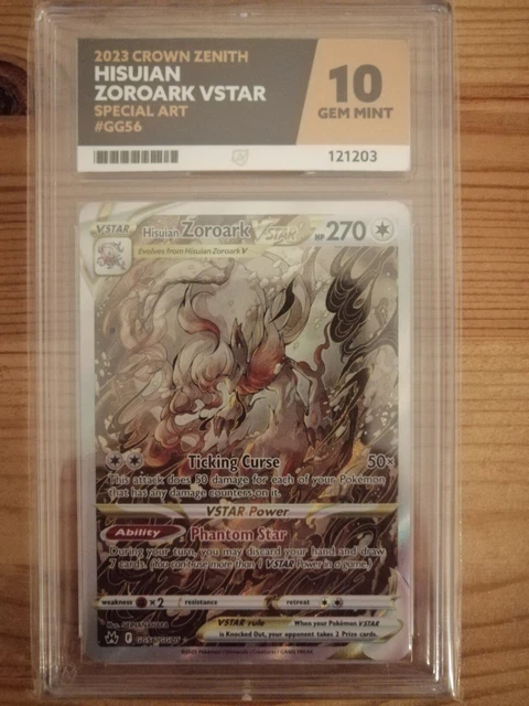 ACE 10 HISUIAN Zoroark VSTAR GG56 Pokemon Sword Shield Crown Zenith Graded Card £50.00 - PicClick UK