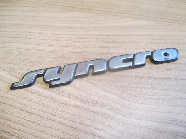 SYNCRO EMBLEM LOGO VW Passat 35i Golf 3 Schriftzug Chrom 3A0853675A EUR ...
