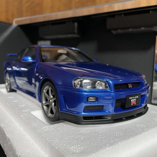AUTO ART 1/18 Nissan Skyline GT-R R34 V Spec II bleu quasi inutilisé Japon EUR 512,74 - PicClick FR
