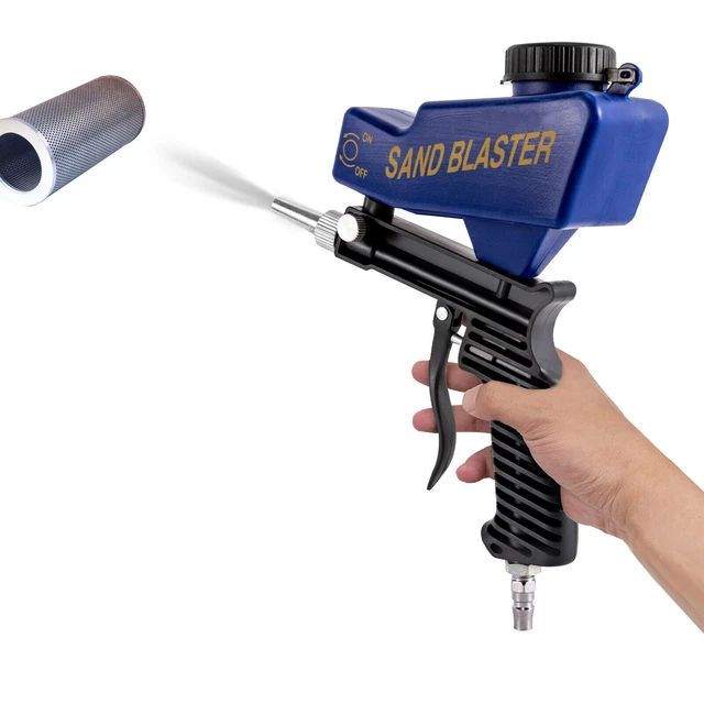 AIR SANDBLASTING GUN Compressor Handheld 90PSI Sand Blaster Shot Media ...