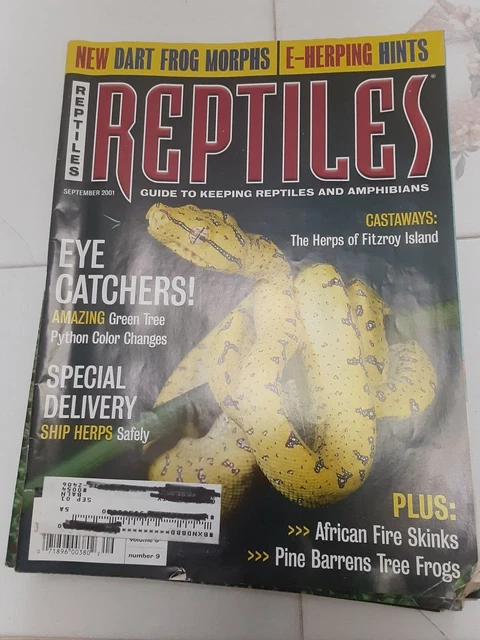 REPTILES MAGAZINE SEPT. 2003 Snakes Lizards Turtles Amphibians Frogs ...