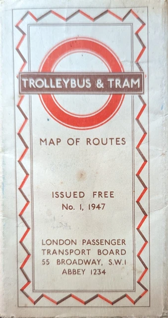 LONDON TRANSPORT TROLLEY Bus & Tram map of routes 1947. Buses For ...
