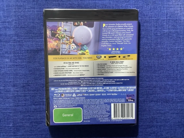 TOY STORY 4 (Blu-ray + 4K UHD 2019) Disney Family Adventure- Brand New ...