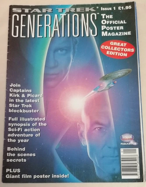 MAGAZINE - STAR Trek Generations Official Poster Magazine Issue #1 Kirk ...
