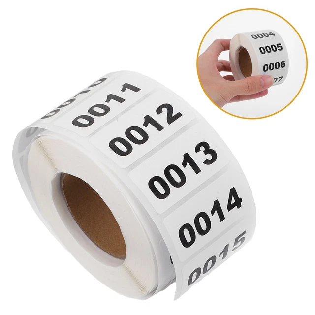 NUMBERED STICKER STICKERS Classification Label Identification Labels ...