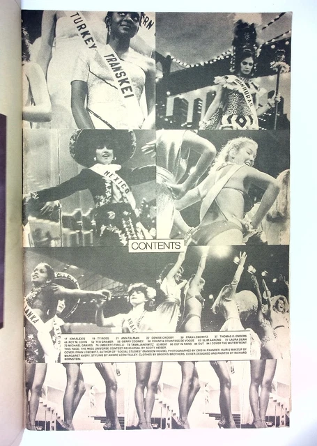 INTERVIEW MAGAZINE SEPTEMBER 1981 Miss Universe Rehearsal Issue Fashion ...