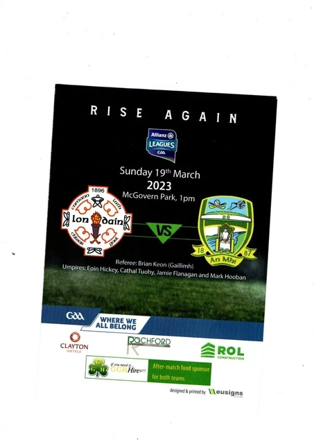 LONDON V MEATH Gaa 2023 @ Ruislip Hurling Free Post Uk £1.99 - PicClick UK