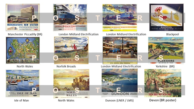 BRITISH RAIL1960S BILLBOARD posters for model railways * All scales N ...