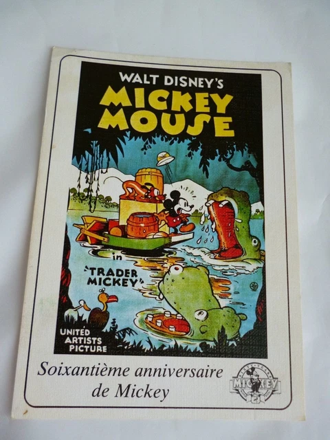CARTE POSTALE ANCIENNE CPA 60ème anniversaire Mickey Mouse Walt Disney ...