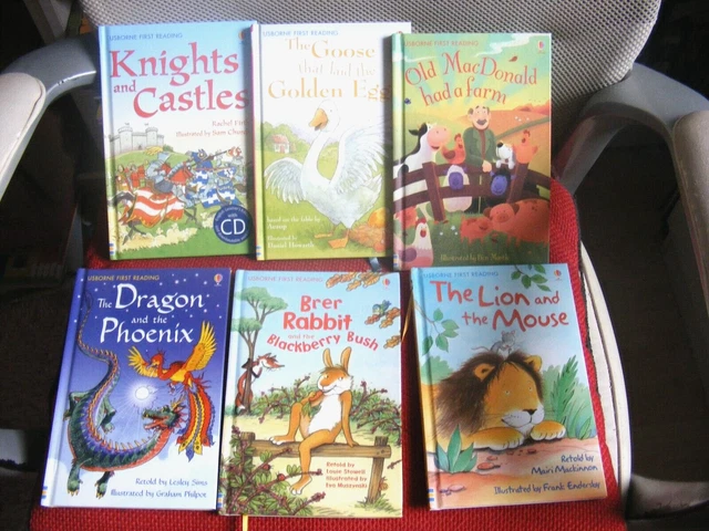 6 X PAQUET de livres de première lecture usborne - chevaliers et ...