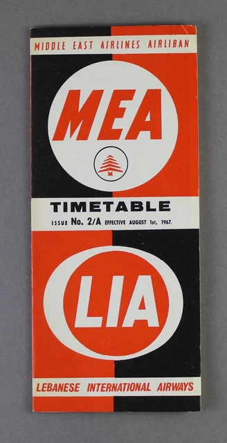 MEA MIDDLE EAST Airlines / Lia Lebanese International Airways Flugplan ...