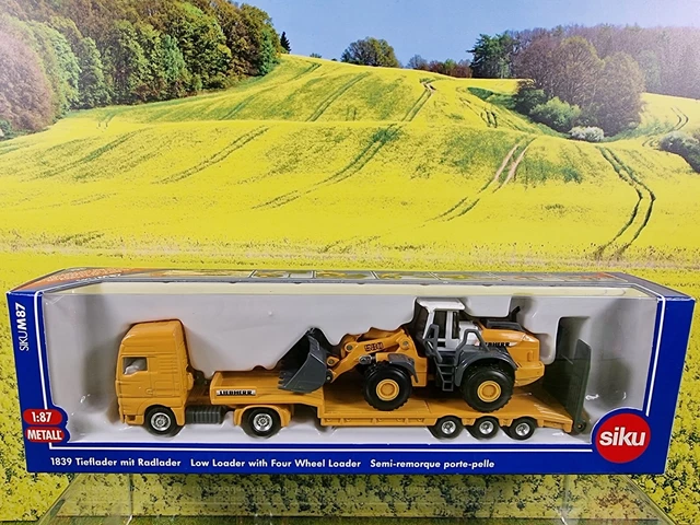 1:87 SIKU 1839 MAN Tieflader mit Radlader OVP / X01 EUR 19,99 - PicClick DE
