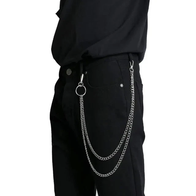 PANTS CHAIN DOUBLE Layer Hiphop Punk Style Fashion Metal Pants Chains ...