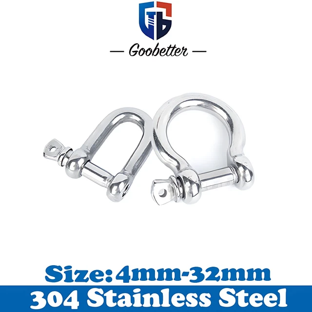 304 STAINLESS STEEL Bow U-Shaped Shackle Trailer Lifting Shackles Size ...