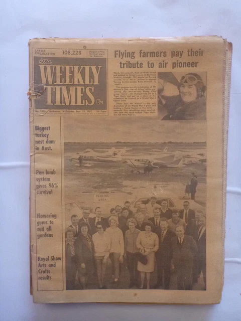 VINTAGE THE WEEKLY Times Newspaper Sept 20 1967 $15.00 - PicClick AU