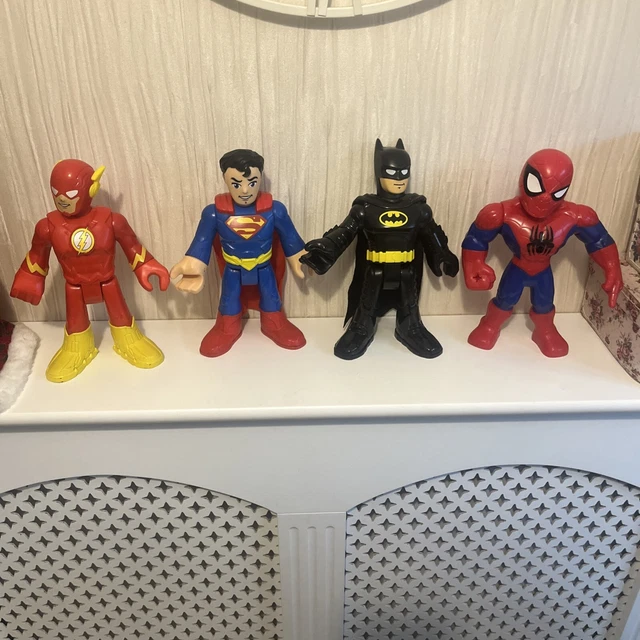 FISHER-PRICE IMAGINEXT BATMAN Spider-Man Flash And Superman Large ...
