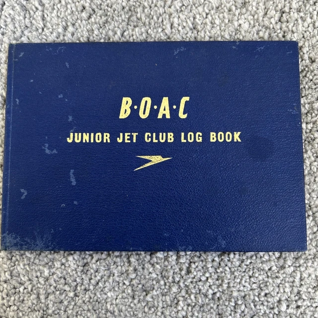 1960S BOAC AIRLINE Junior Jet Club Log Book, Stiff Folder, One Flight ...