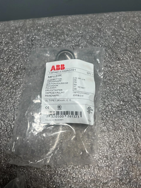 NEW ABB MOMENTARY Pushbutton Mp1-31R 30Mm Flush Red £23.64 - PicClick UK
