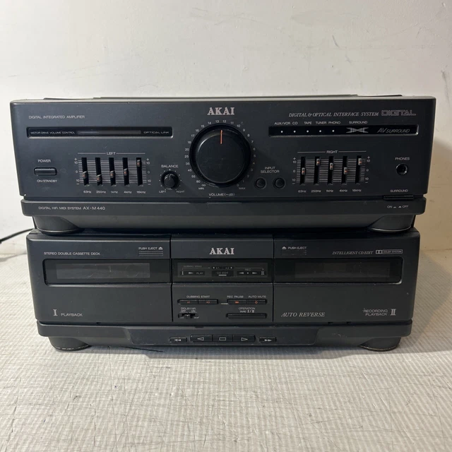 AKAI AX-M440 DIGITAL HiFi MIDI Music System Cassette Player For Parts ...