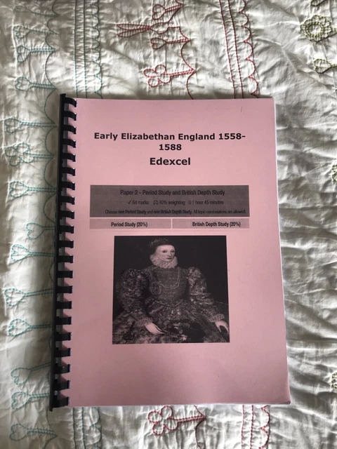 EDEXCEL GCSE HISTORY 9-1 Elizabethan England Revision Guide $6.78 ...