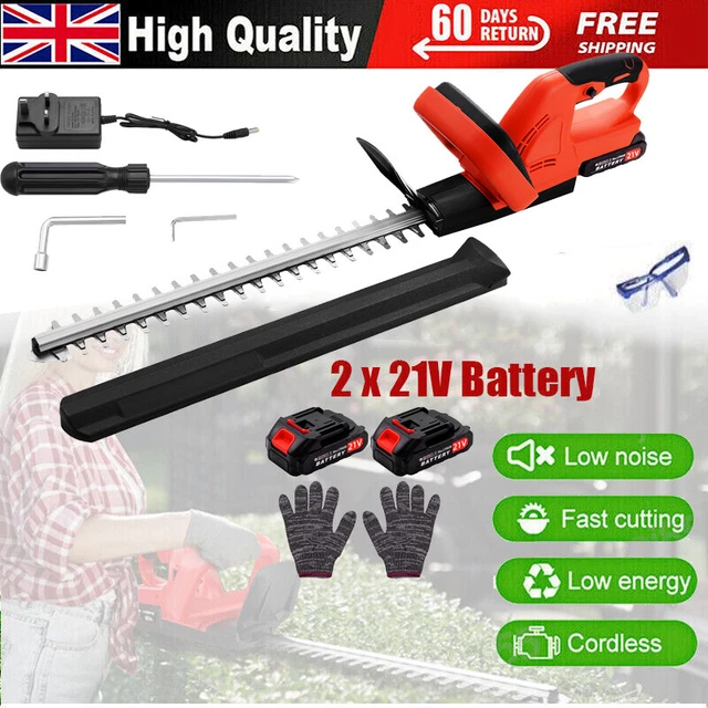 ELECTRIC HEDGE TRIMMER Cutter Cordless Battery - 2 Batteries Included ...