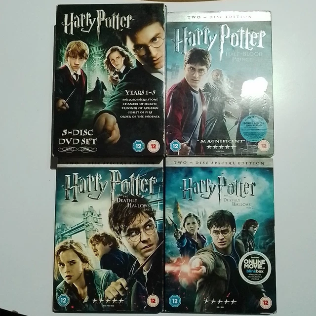 HARRY POTTER DVD Film Bundle Collection Full Set 1-8 £11.12 - PicClick UK
