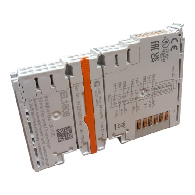 BECKHOFF EL1808 ETHERCAT Terminal 8-Channel Digital Input 24 V DC 3 Ms ...